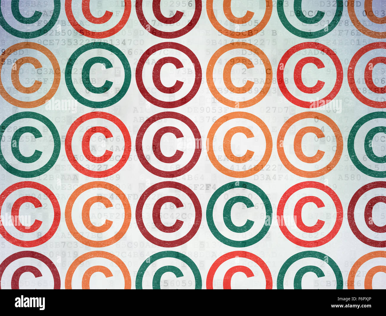 Law concept: Copyright icons on Digital Paper background Stock Photo ...