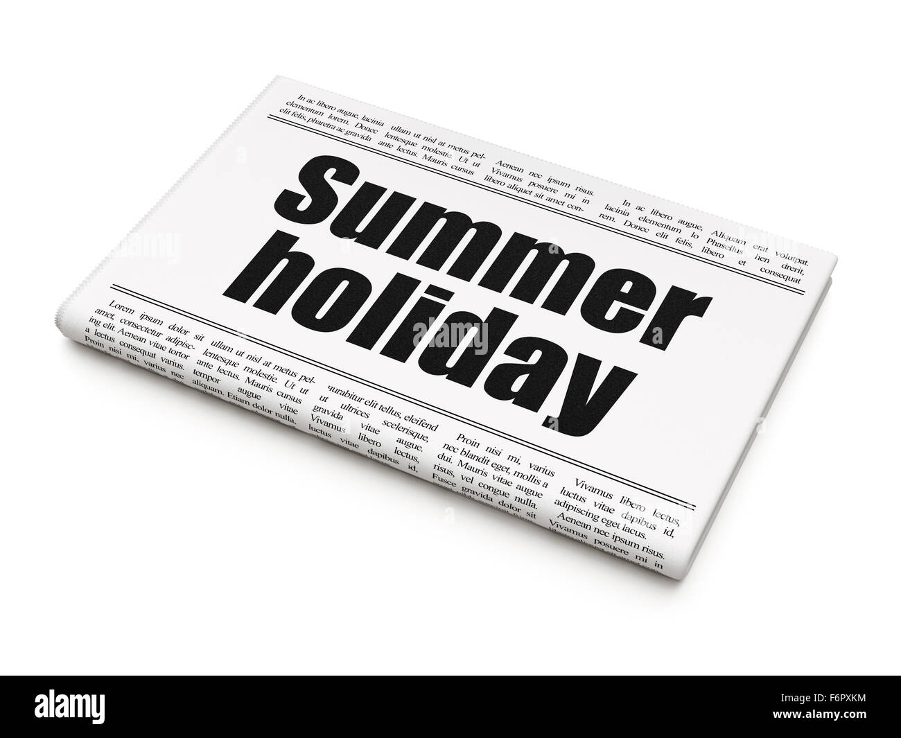 Vacation concept newspaper headline hi-res stock photography and images ...