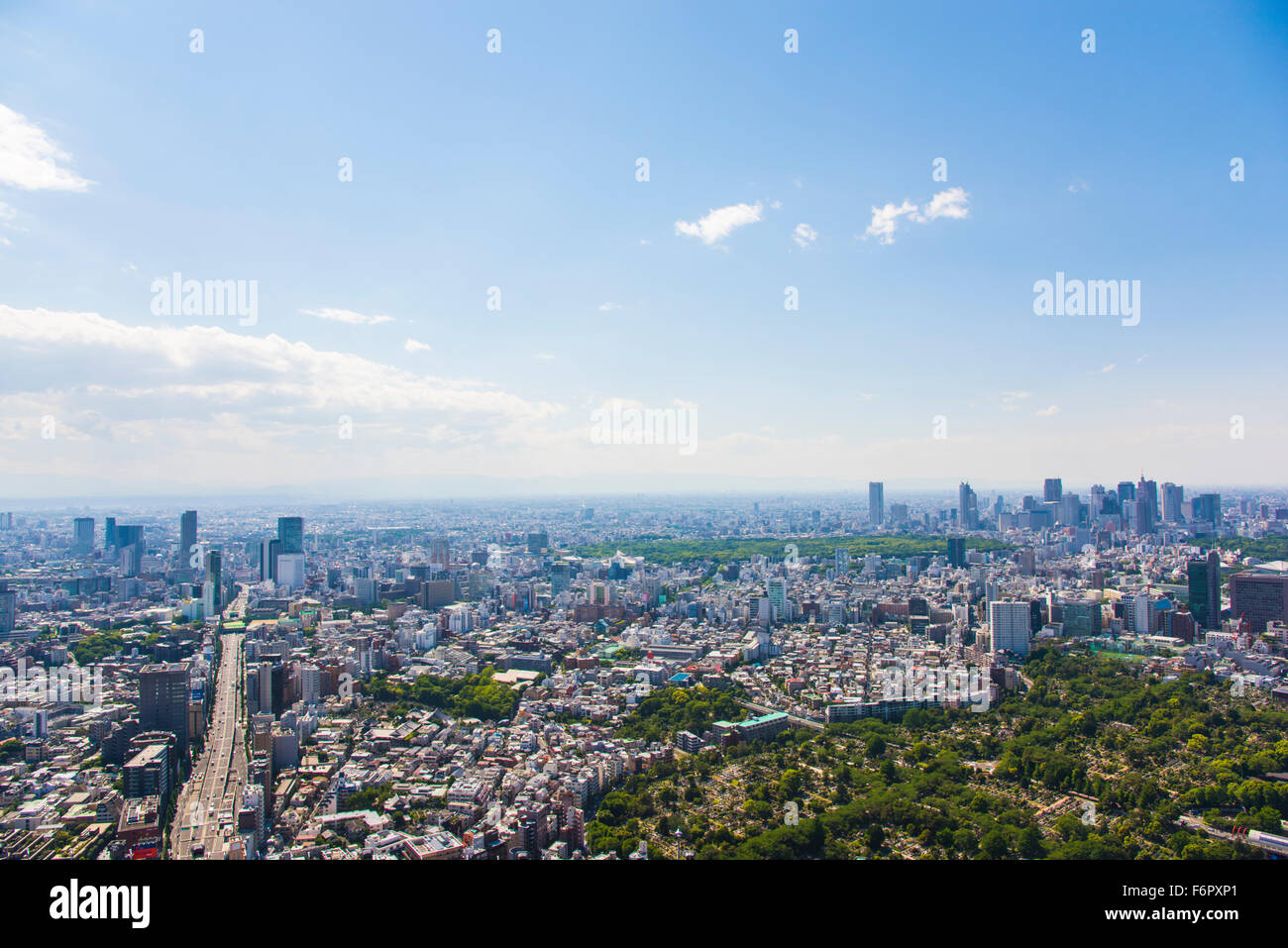 Shibuya and Shinjuku skyscraper,view from Roppongi Hills observatory ...