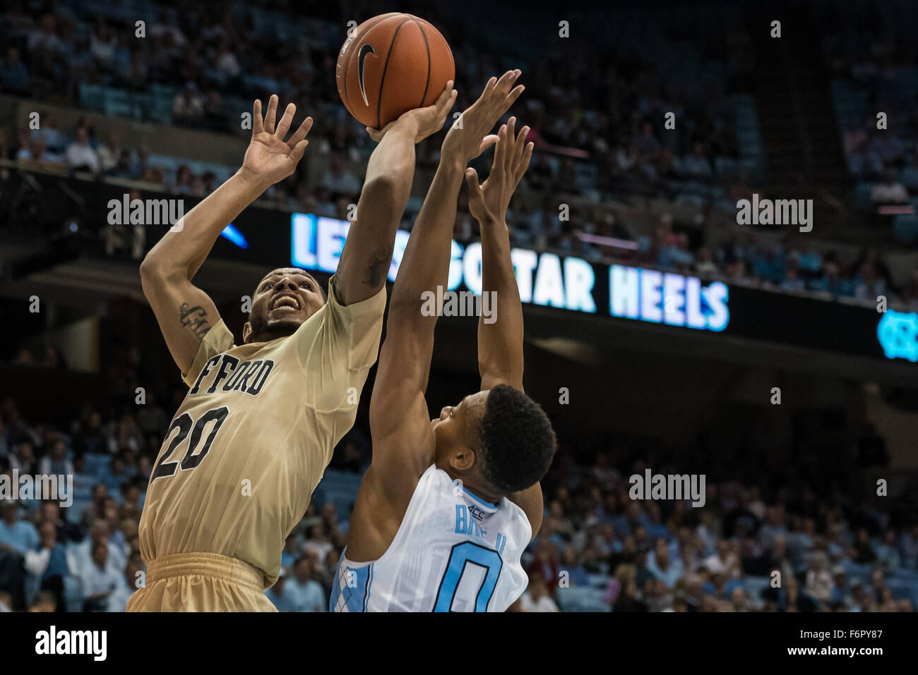 Chapel Hill, North Carolina, USA. 18th Nov, 2015. Wofford Terriers ...