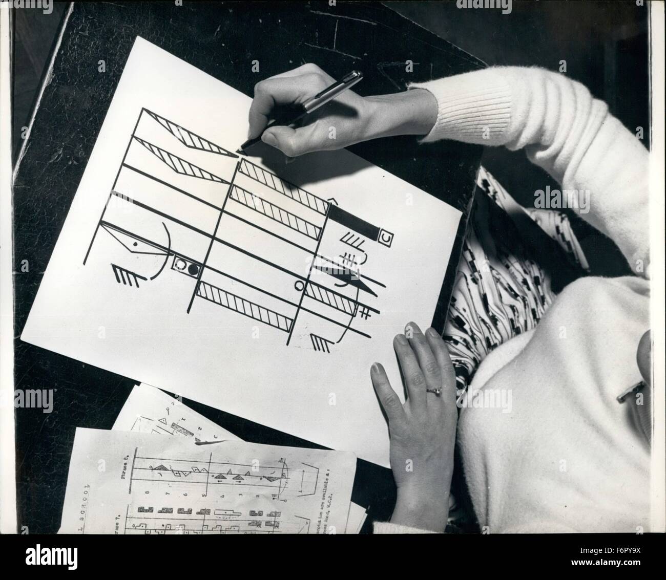 1964 - Labanotation - A Means Of Reading A Dance Movement: A drawing of ...