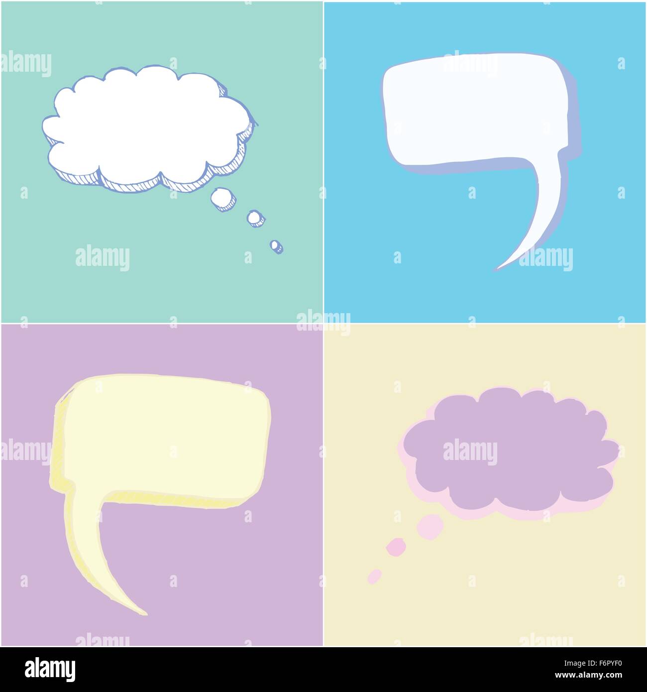 Collection vector speech thought Stock Vector Images - Alamy