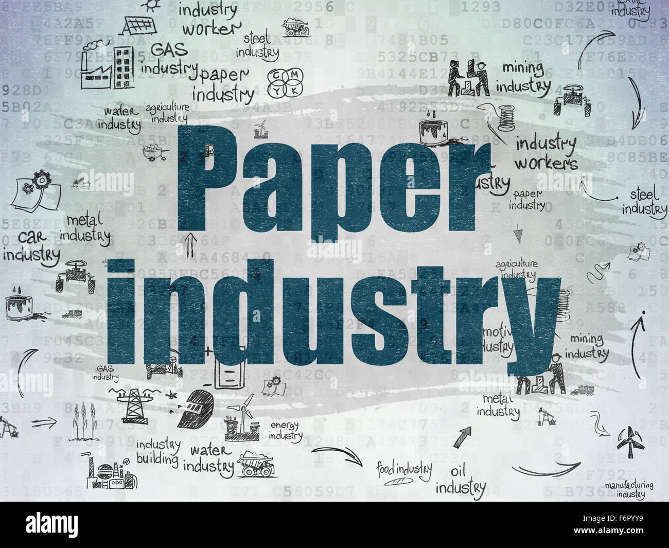 Industry concept: Paper Industry on Digital Paper background Stock ...