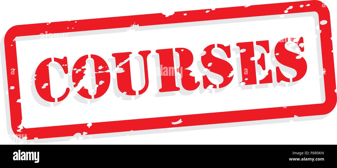 Courses red rubber stamp in vector format Stock Vector Image & Art - Alamy