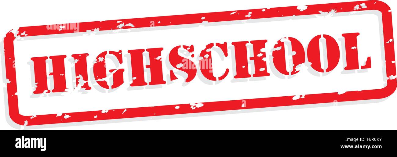 High school red rubber stamp in vector format Stock Vector Image & Art ...