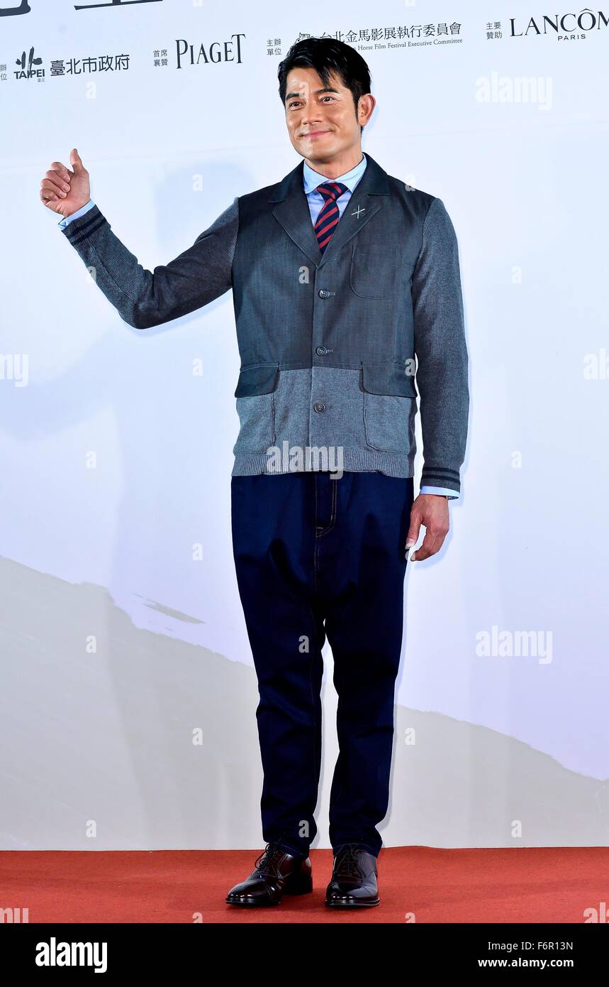 Taipei, Taiwan, China. 18th Nov, 2015. Aaron Kwok arrives Taipei for ...