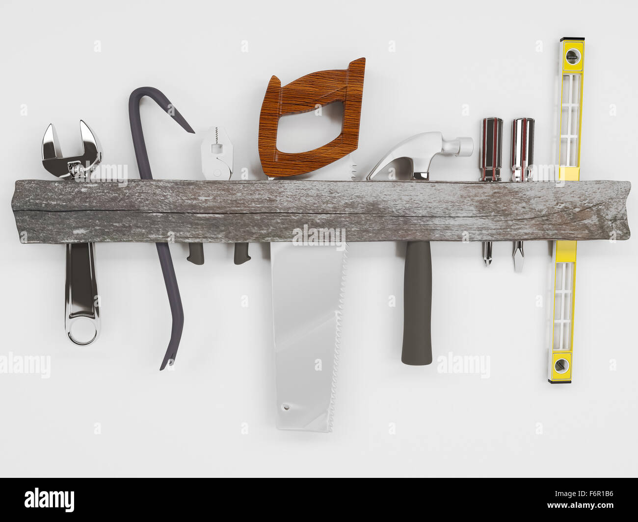 3D Render of Hand Tools Stock Photo - Alamy