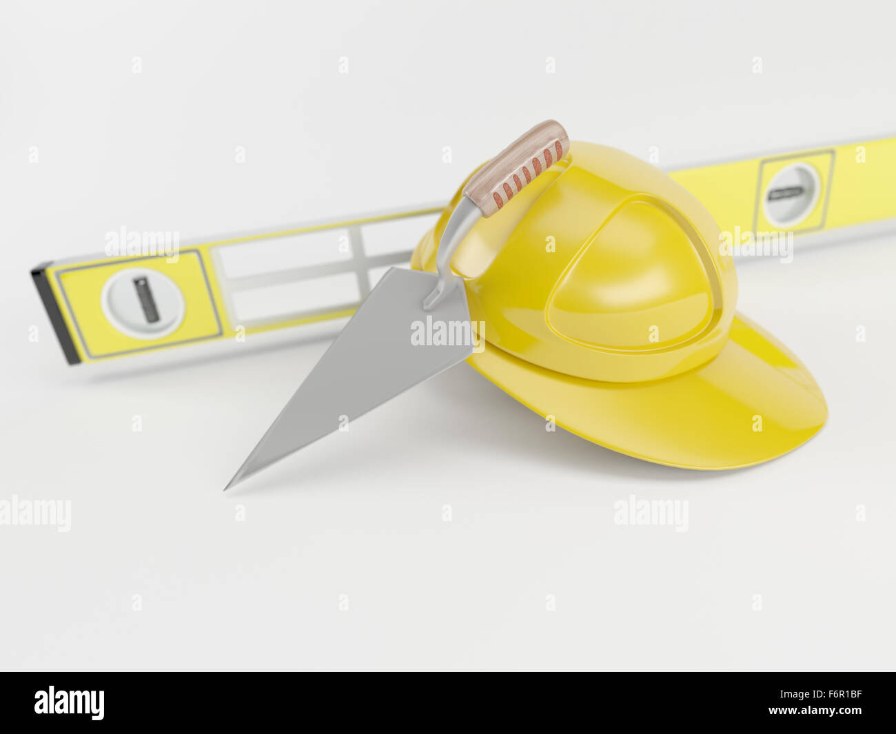 3d render of a builders trowel Stock Photo - Alamy