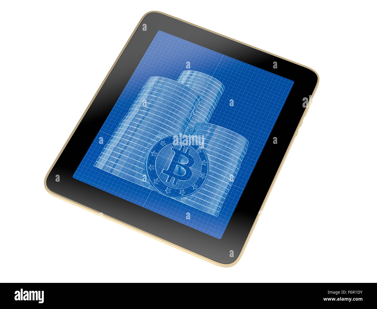 Tablet - Bitcoin Stock Photo - Alamy