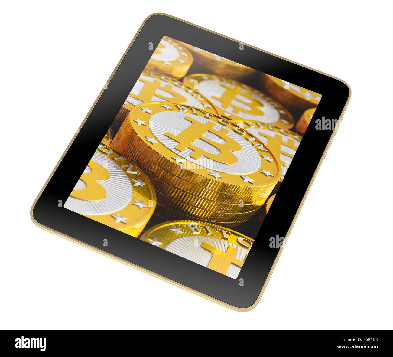 Tablet - Bitcoin Stock Photo - Alamy