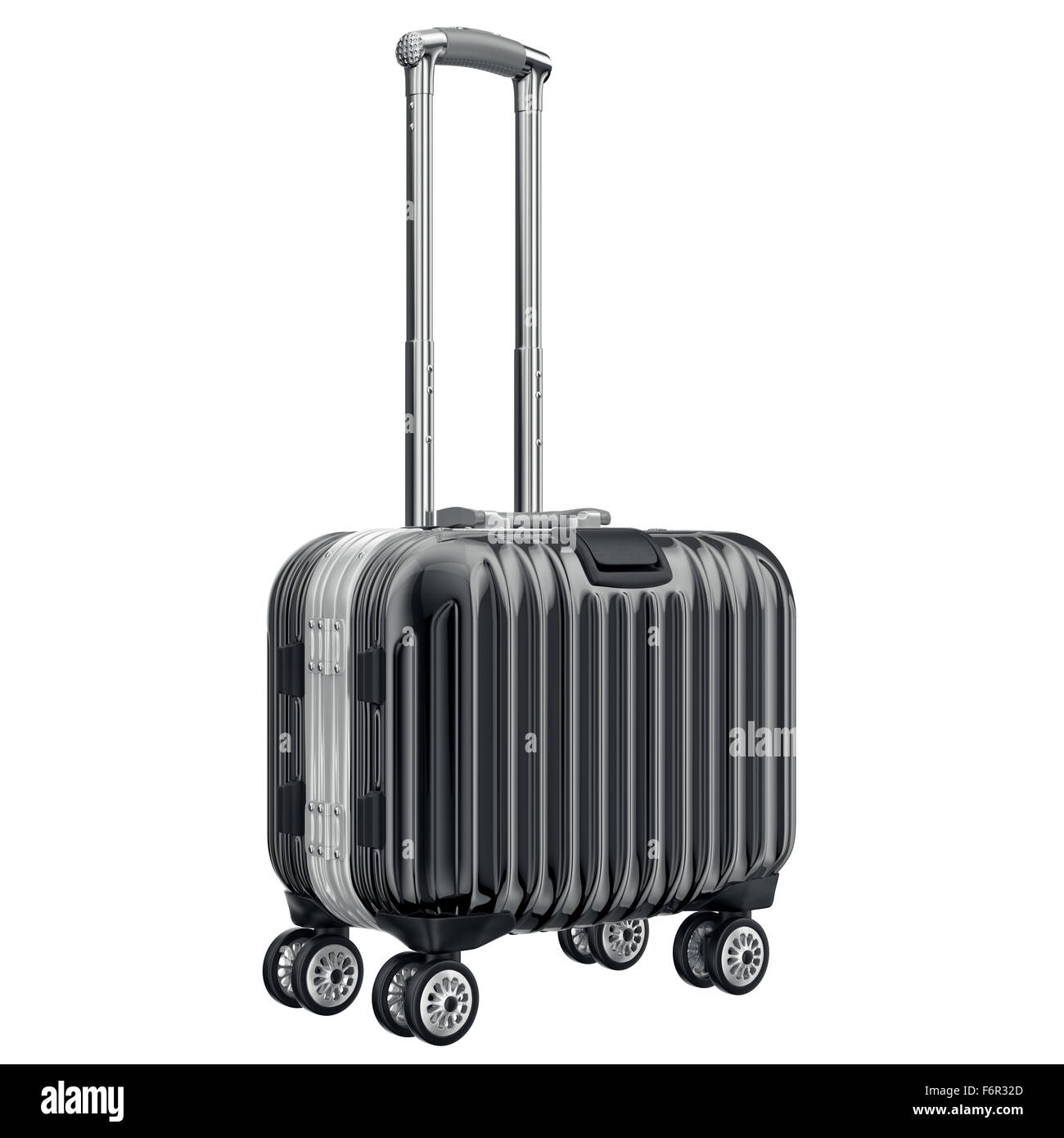 Black metal luggage for travel Stock Photo - Alamy