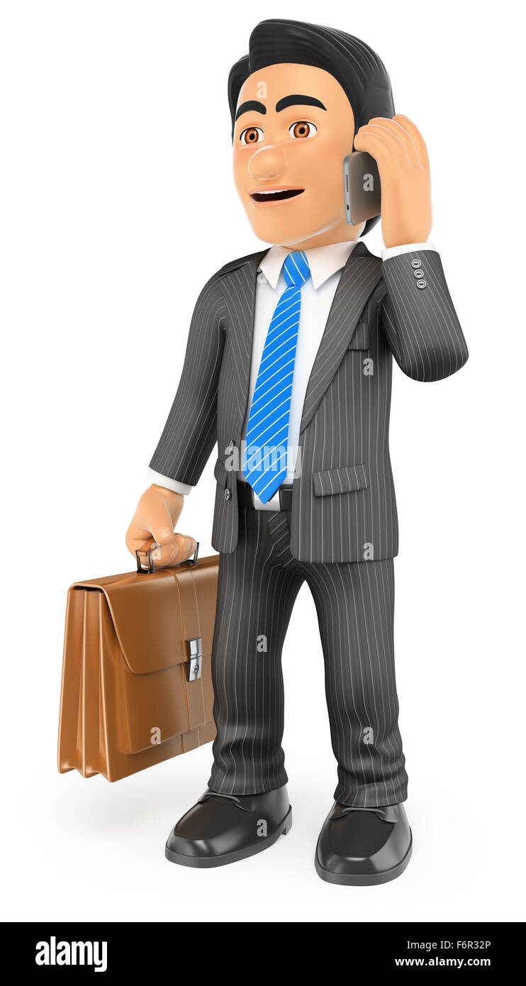 Elegant man on mobile Cut Out Stock Images & Pictures - Alamy