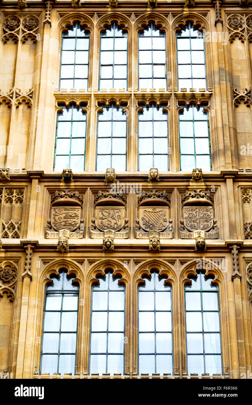 in london old historical parliament glass window structure and terrace ...