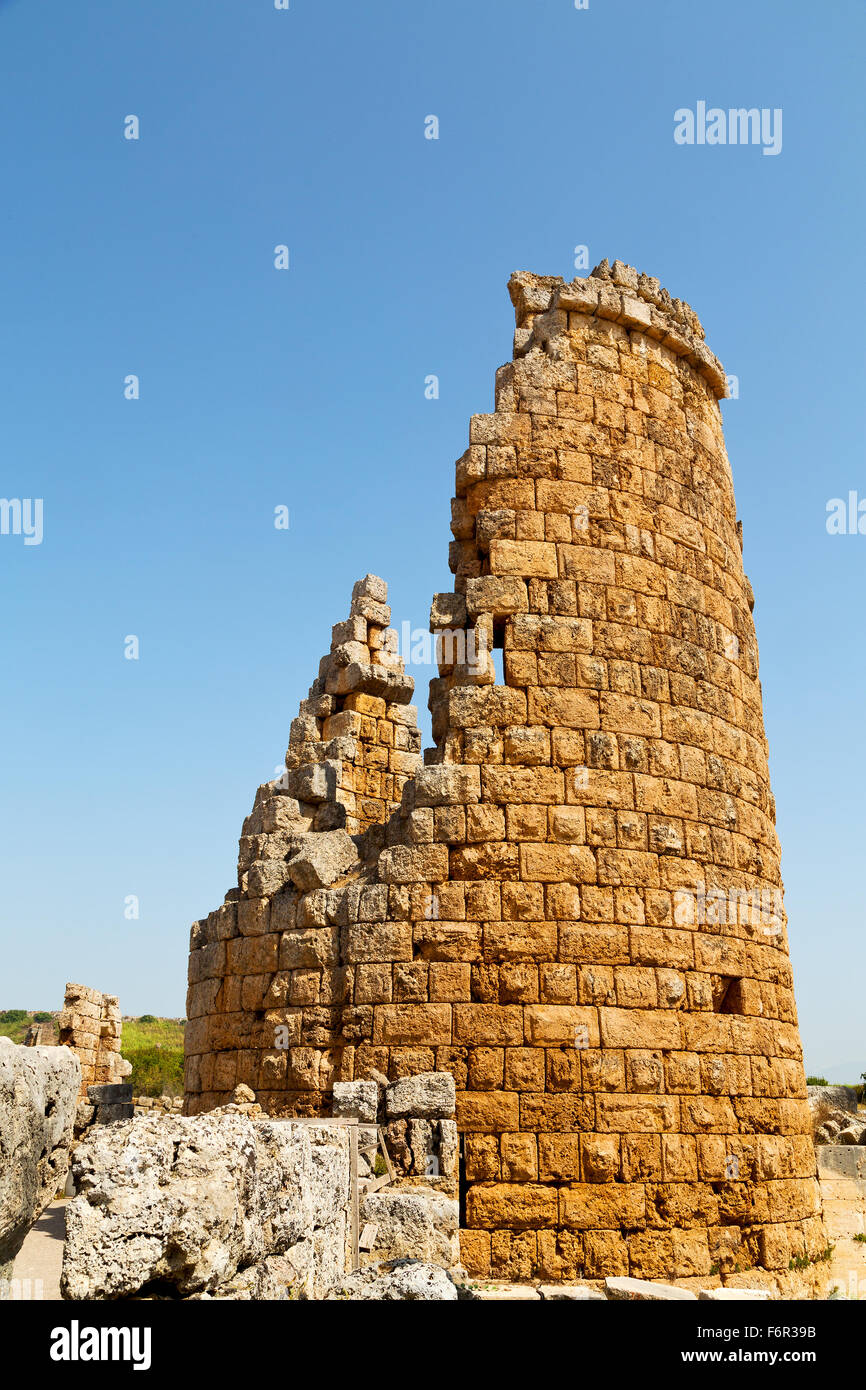 old construction in asia turkey the column and the roman temple Stock ...