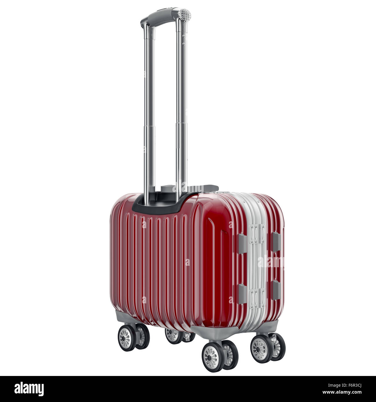 Metal luggage red Stock Photo - Alamy