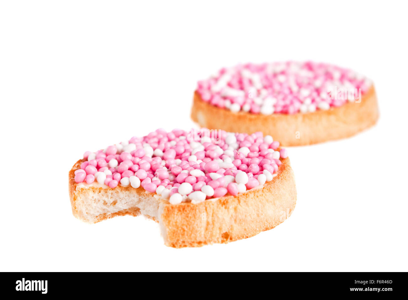 'Beschuit met muisjes', a traditional treat to celebrate the birth of a ...