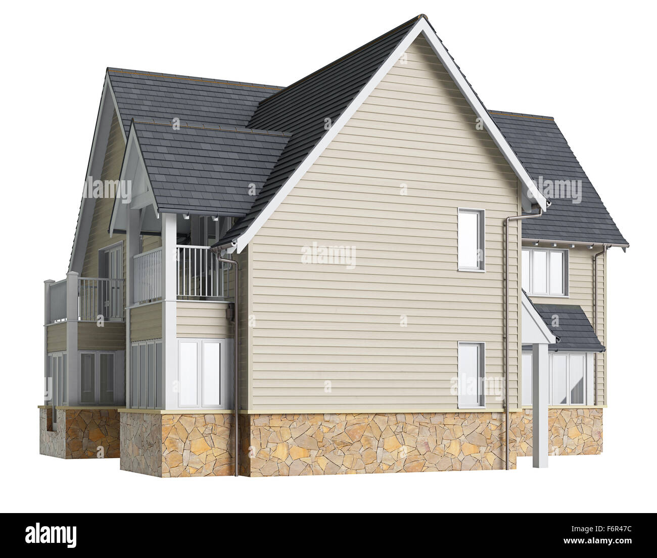 Wooden big house Stock Photo - Alamy