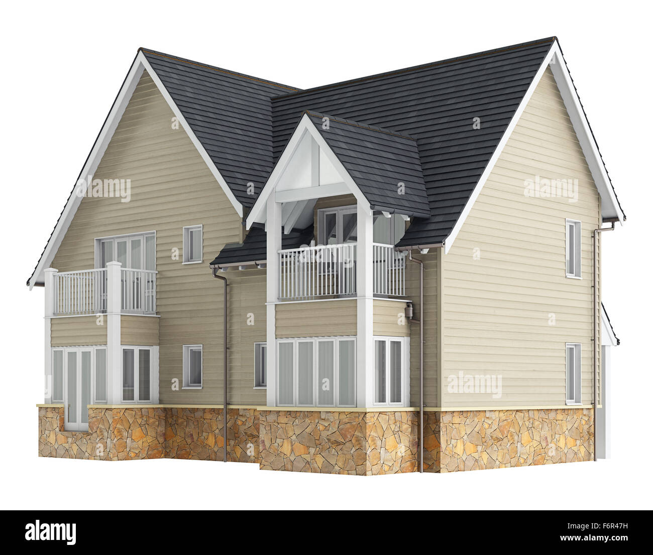 Exterior new country house modern Cut Out Stock Images & Pictures - Alamy