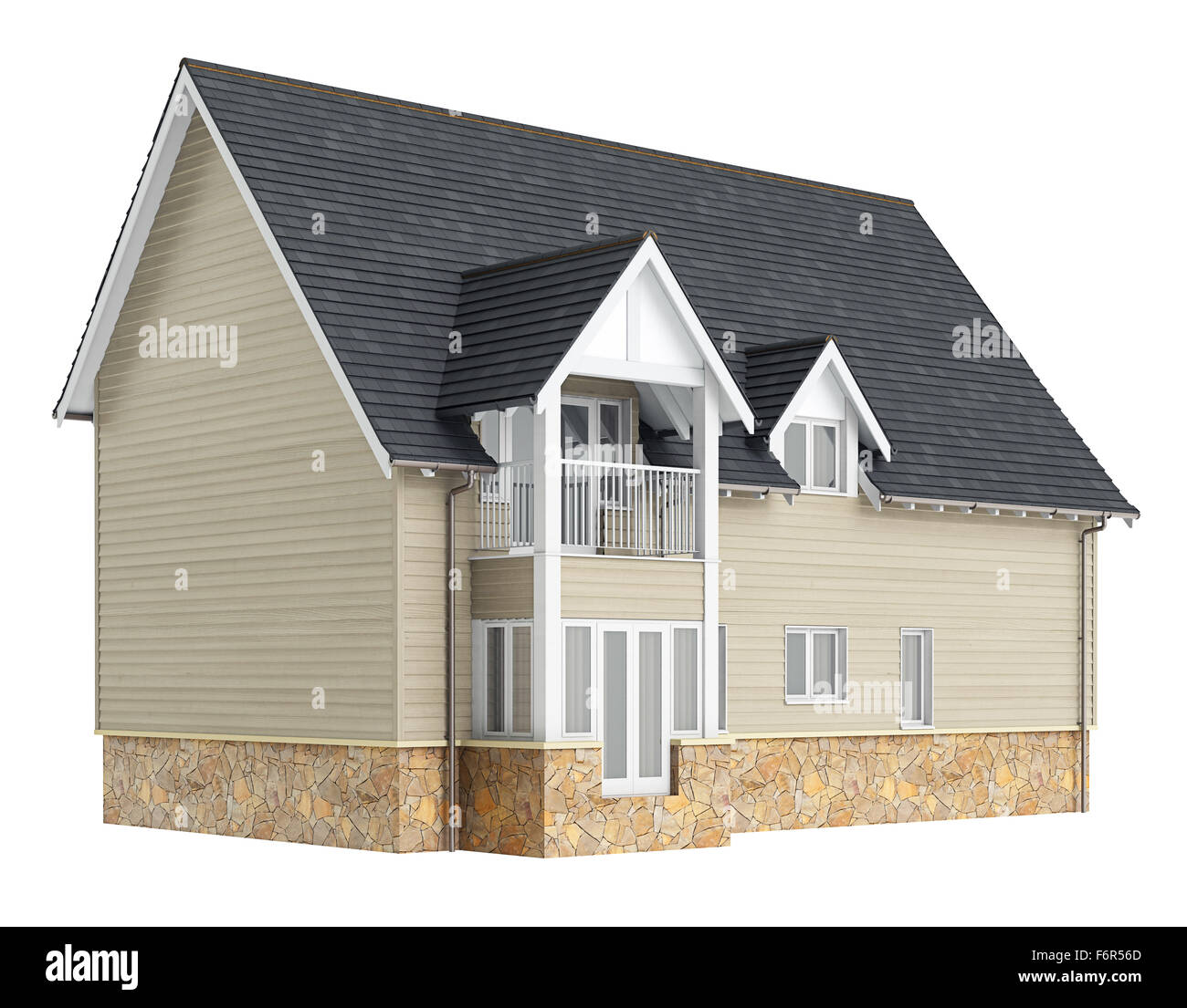 Exterior new country house modern Cut Out Stock Images & Pictures - Alamy