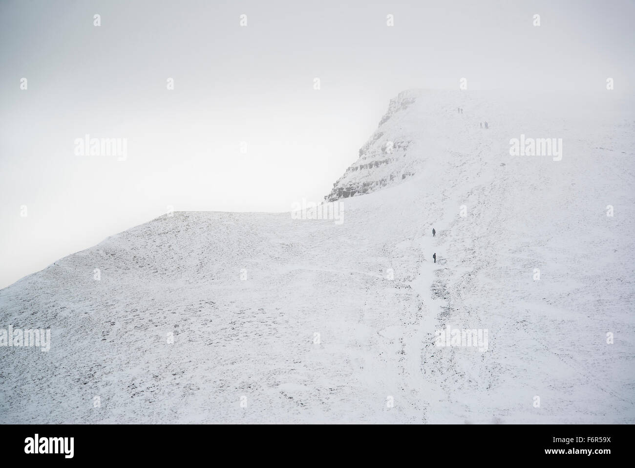 Stunning landscape views from top of deep snow covered mountains in ...