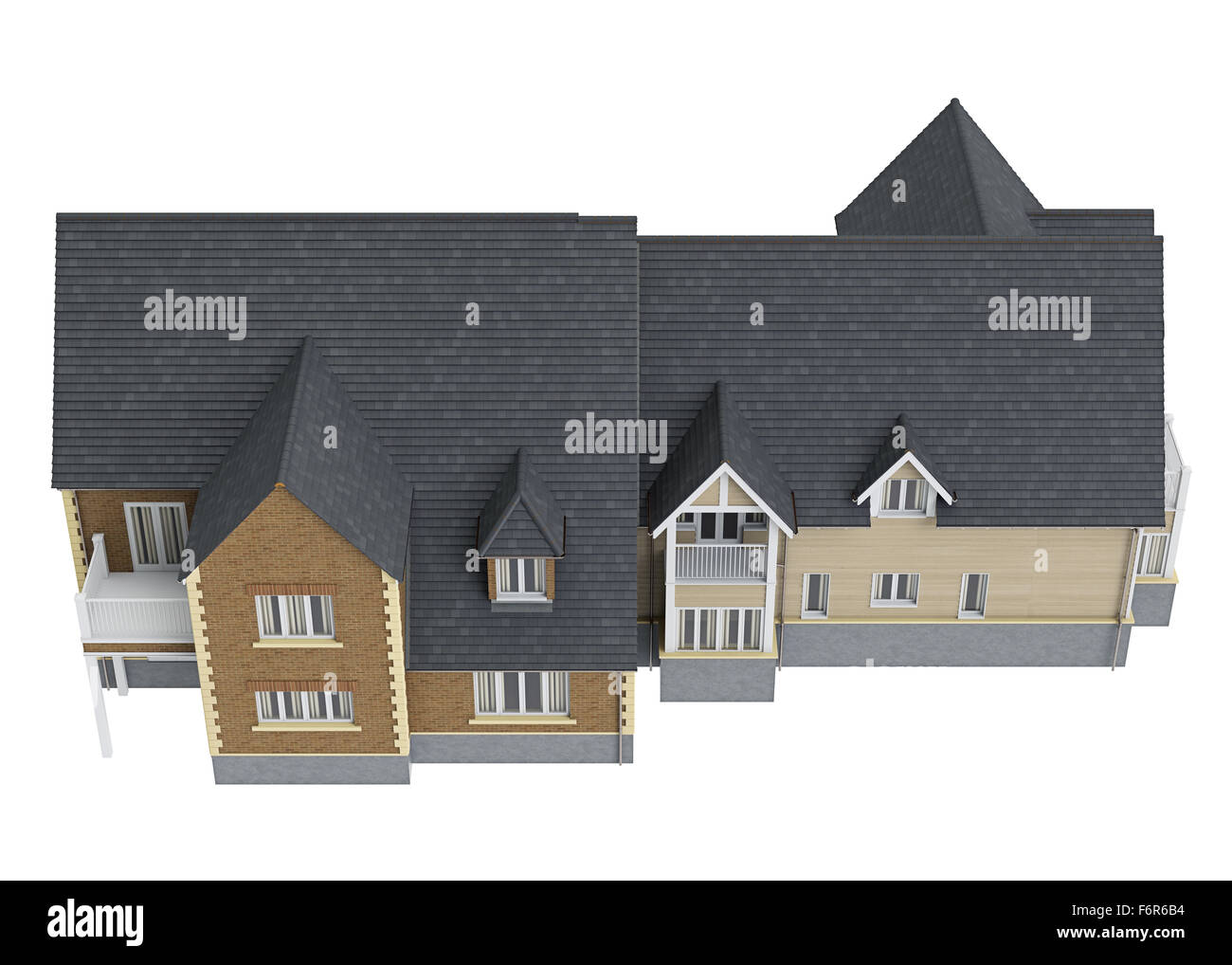 Single storey house Cut Out Stock Images & Pictures - Alamy