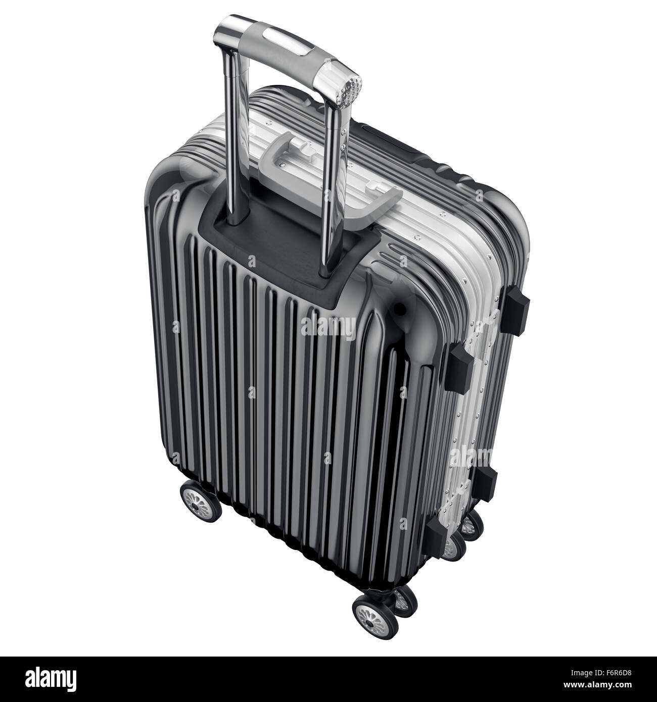 Black metal luggage for travel Stock Photo - Alamy