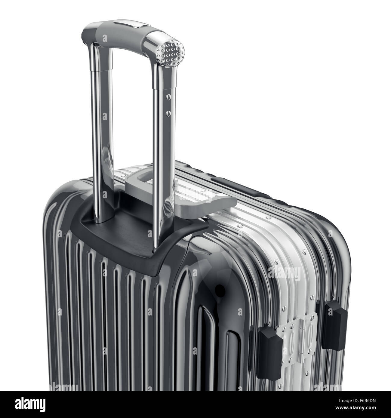Luggage with handle, close view Stock Photo - Alamy