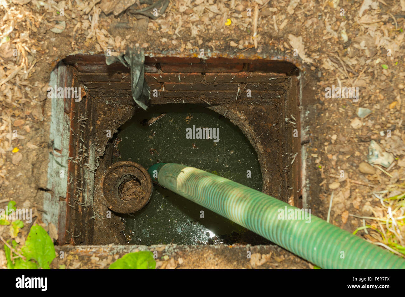 A septic tank being emptied in the Uk Stock Photo - Alamy