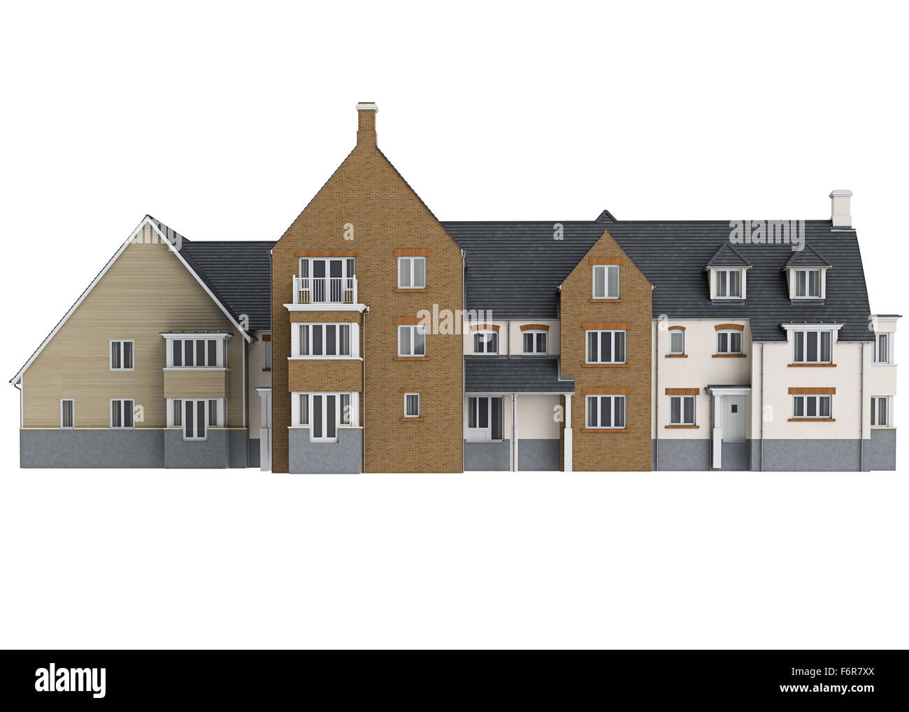 Large two storey villa, front view Stock Photo - Alamy