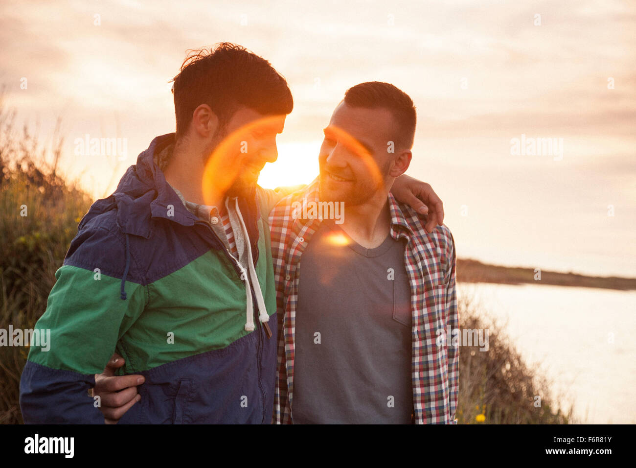 Two friends sunset hi-res stock photography and images - Alamy