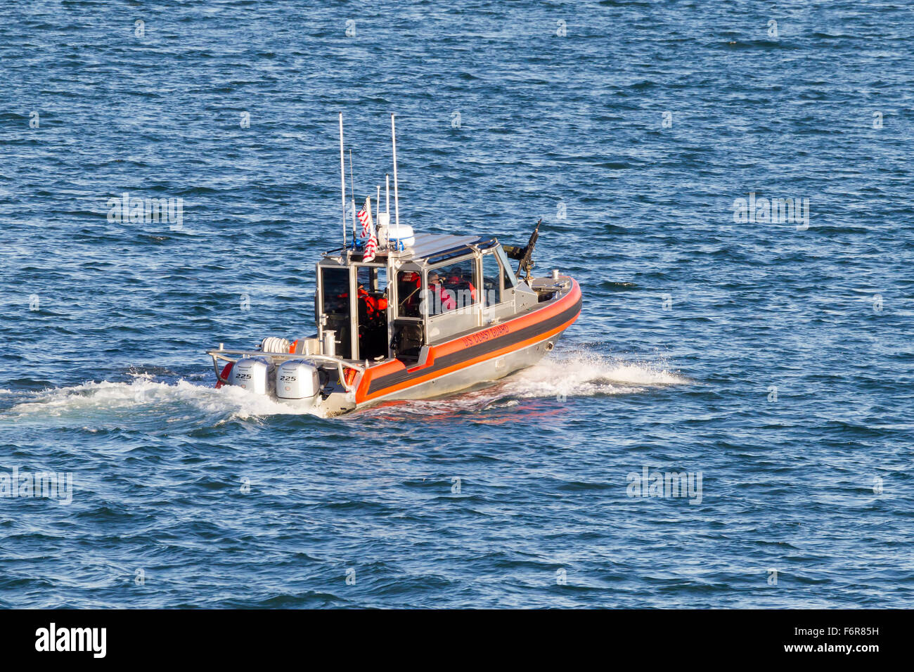 U.S. Coast Guard patrolling in Boston Harbor Stock Photo - Alamy