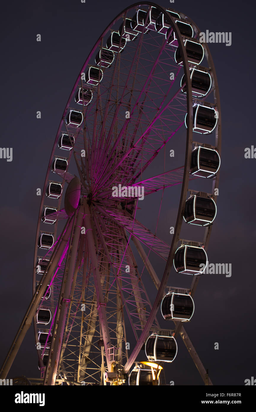 The Brighton Wheel at night Stock Photo - Alamy