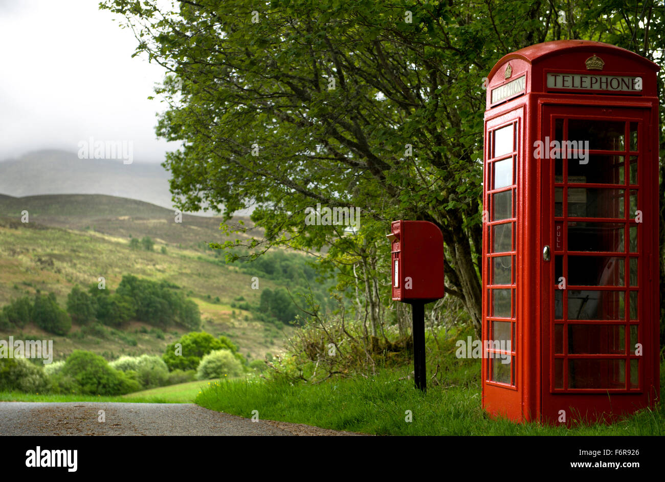 A rural communications hub in the remote area near Glen Roy in the ...