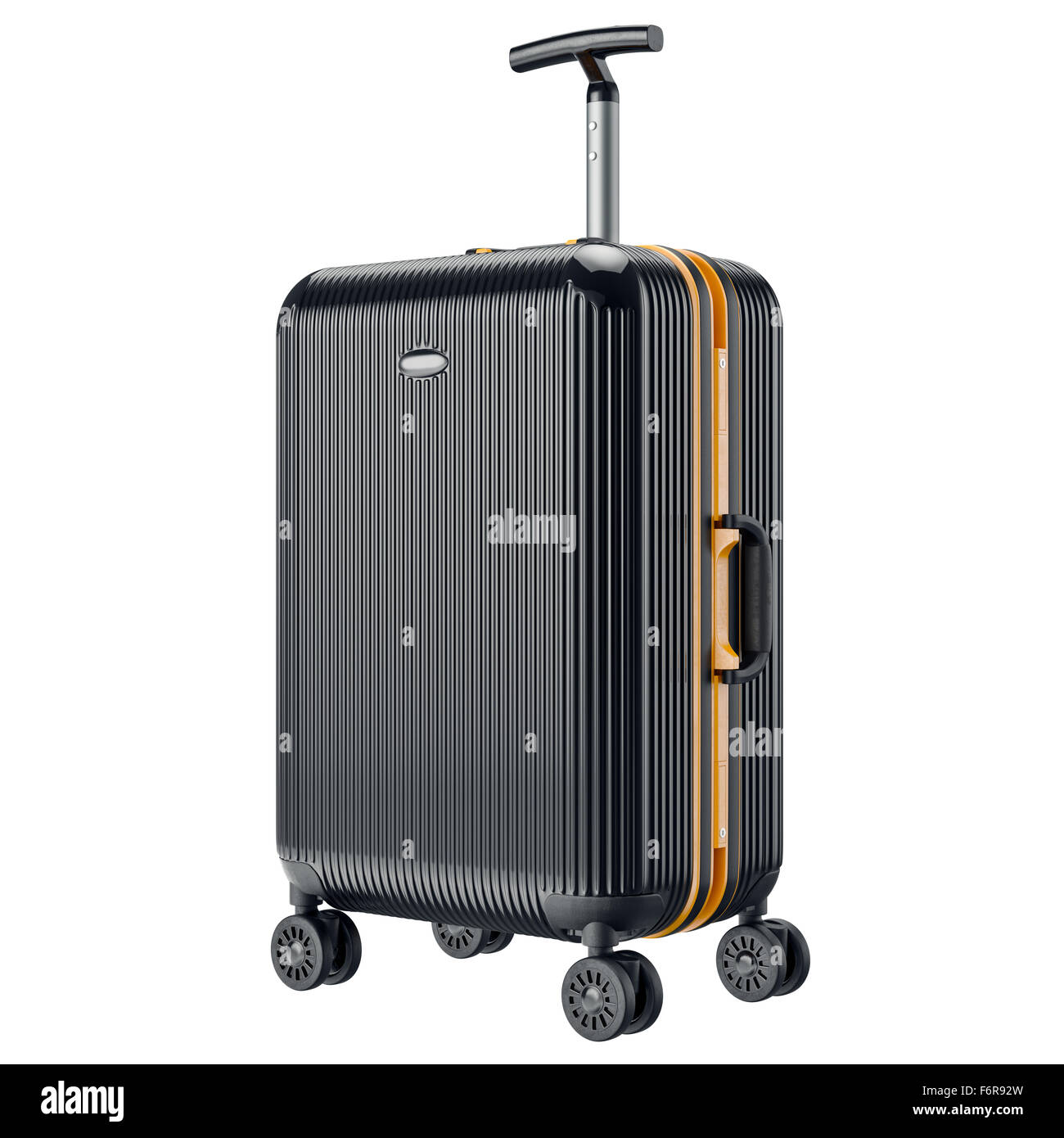 Black metal luggage for travel Stock Photo - Alamy