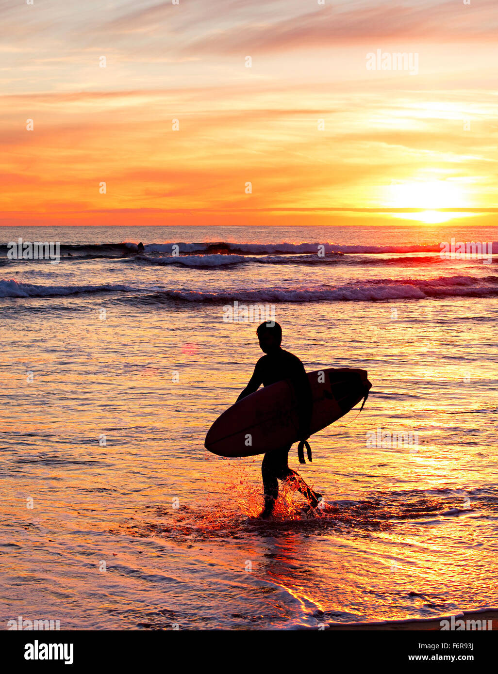 Surfer Silhouette Sunset