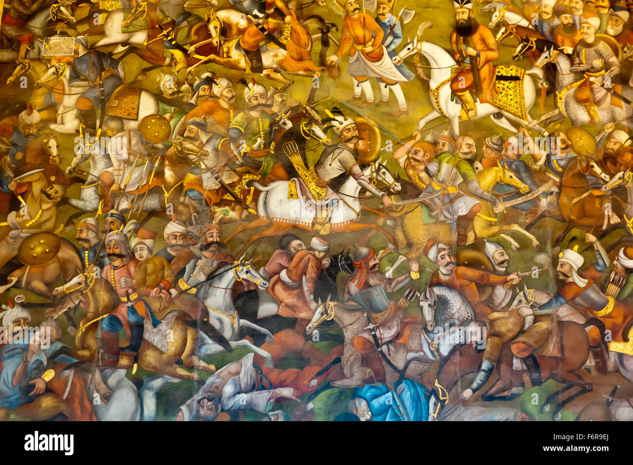 Fresco, battle of chaldiran or Chaldiran against the Ottomans Sultan ...