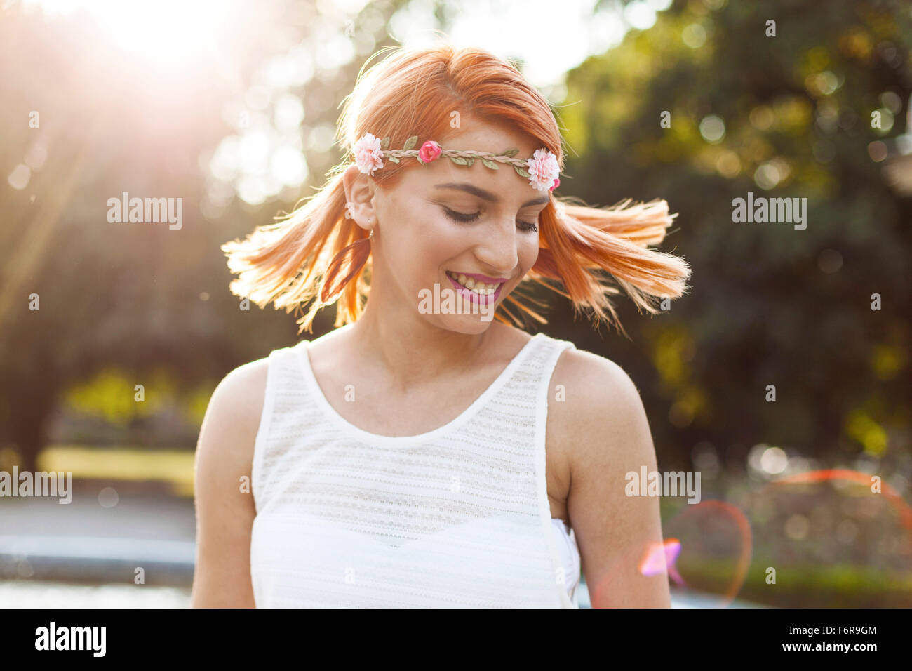 Hippie woman hi-res stock photography and images - Alamy