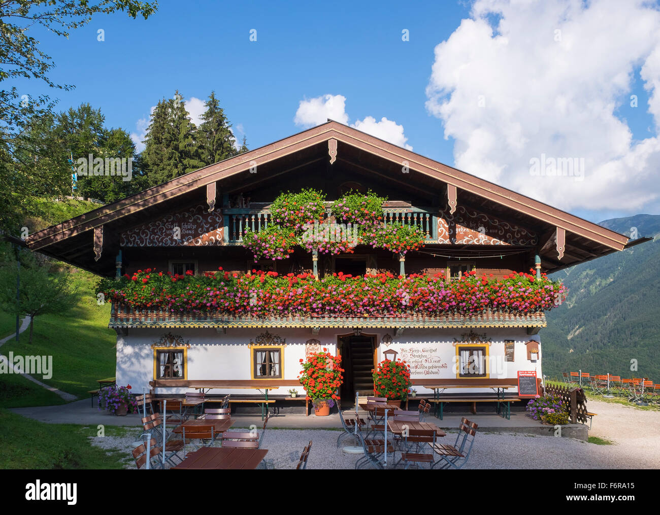 Berggasthof Streichen, mountain guesthouse, Schleching, Chiemgau Alps ...