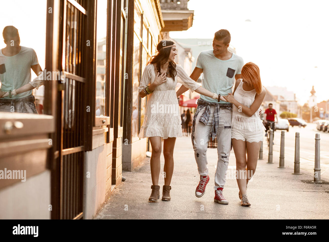 Young hippie man walking in hi-res stock photography and images - Alamy
