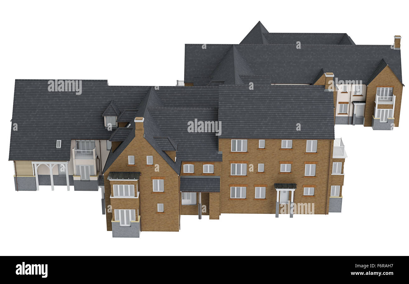 House with high roof, top view Stock Photo - Alamy