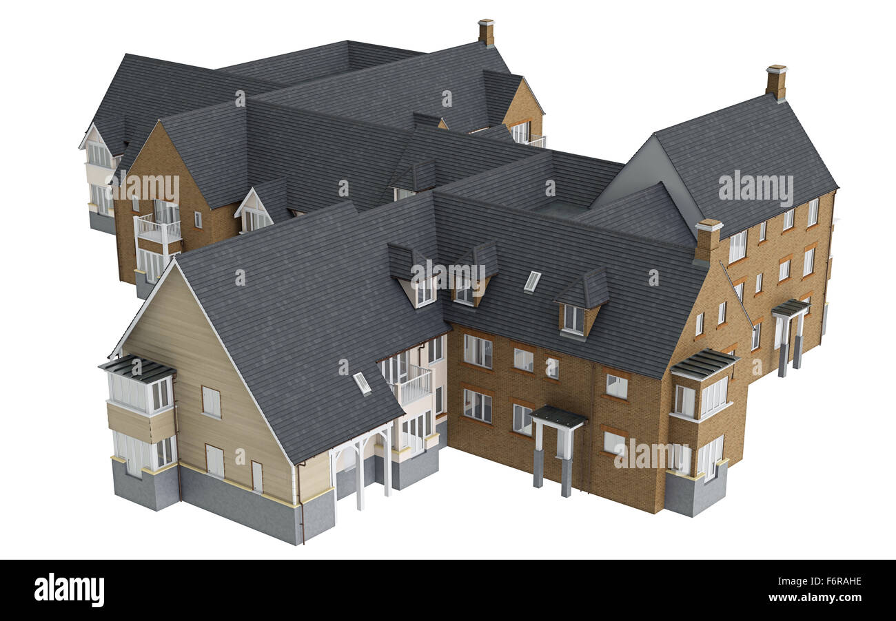 House cottage with tile roof, top view Stock Photo - Alamy