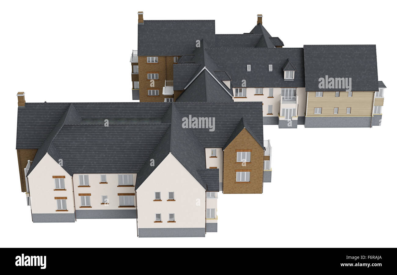 House mansion with tile roof, top view Stock Photo - Alamy