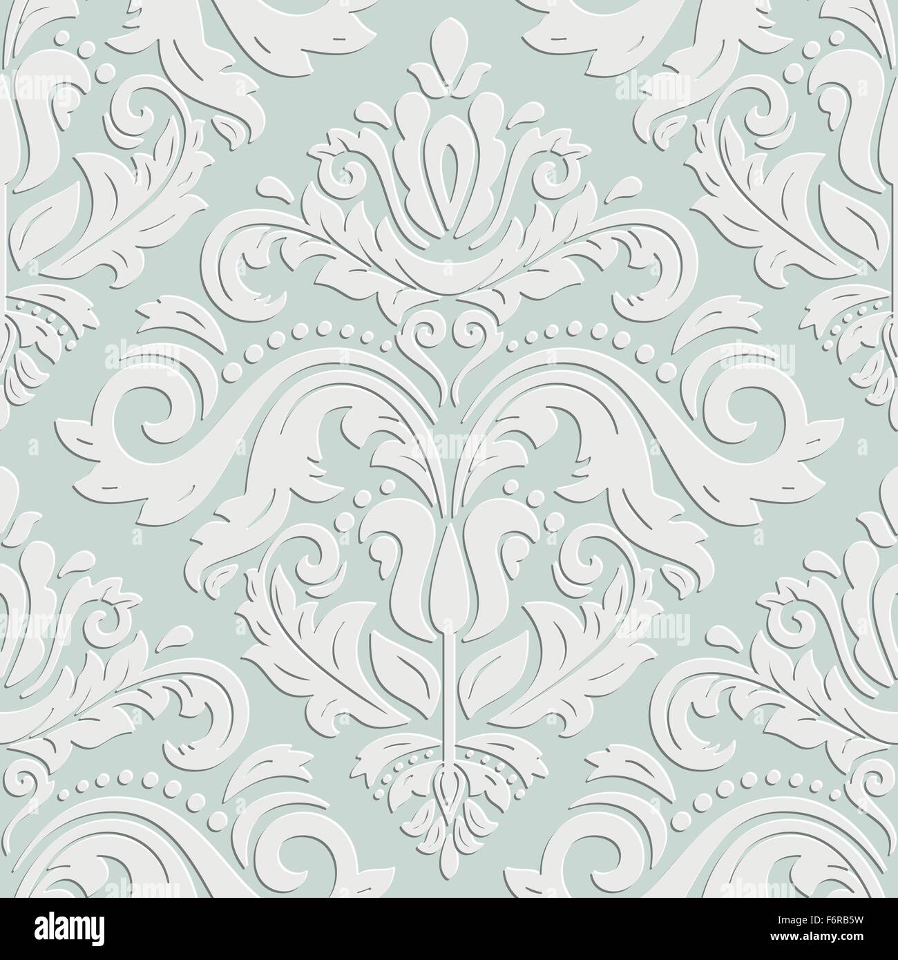 Seamless Vector Oriental Pattern With 3D Elements Stock Vector Image & Art - Alamy