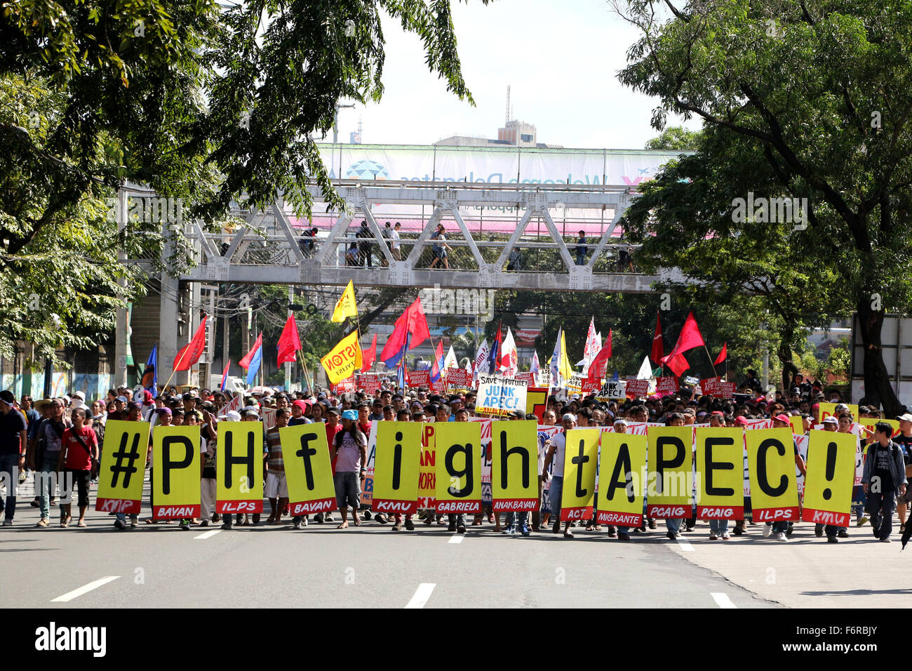 Manila, Philippines. 19th Nov, 2015. Multi-sectoral groups march from ...