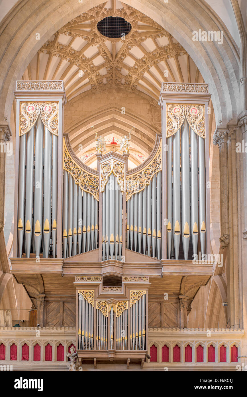 Organ at the gothic church of St Andrew, the cathedral of the bishop of ...