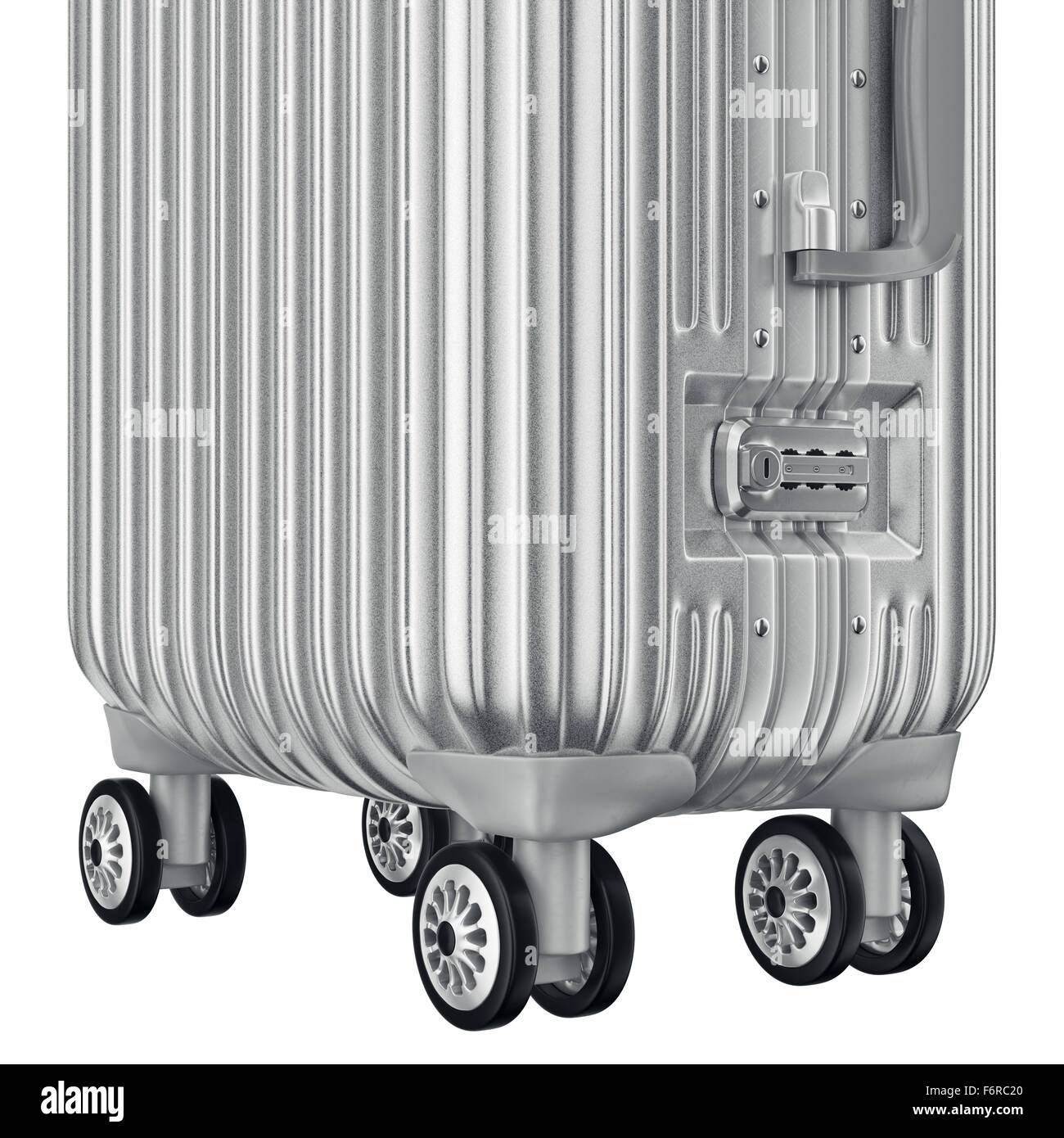 Luggage on wheels, zoomed view Stock Photo - Alamy