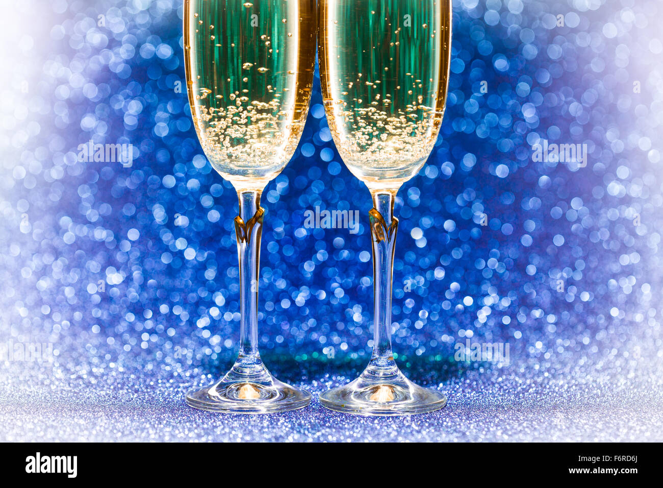Two champagne glasses Stock Photo - Alamy