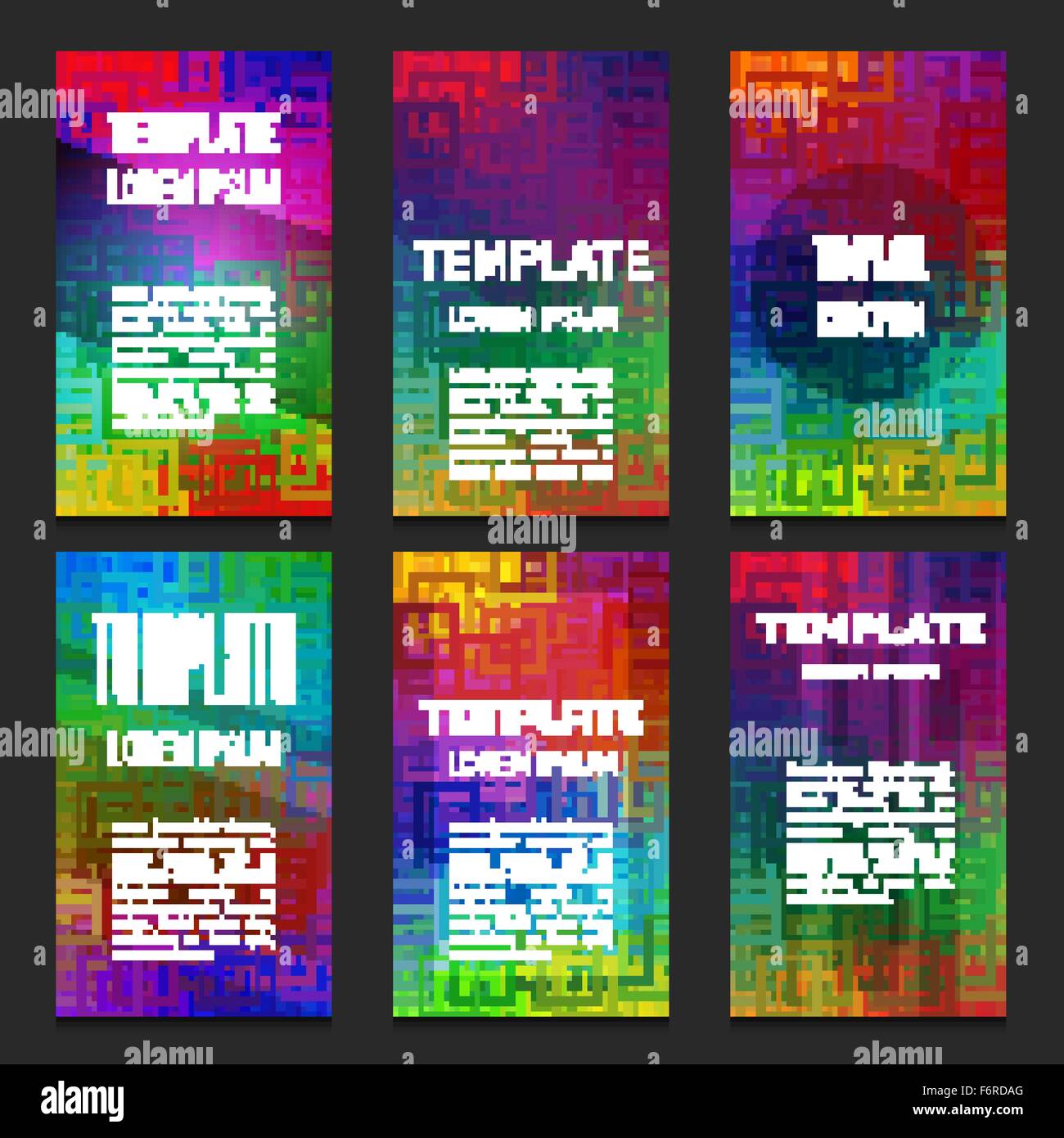 Set of colorful vector templates Stock Vector Image & Art - Alamy