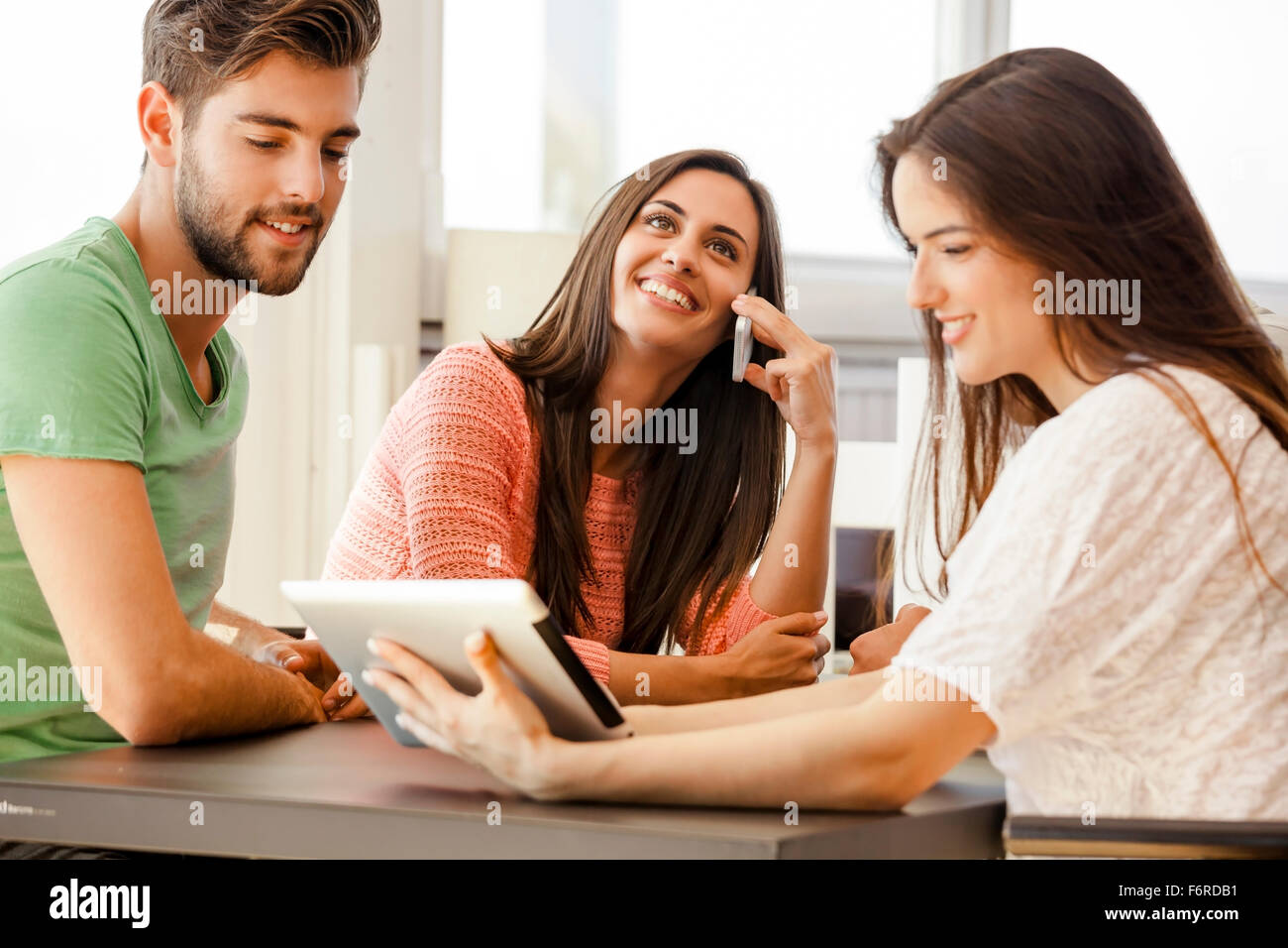 Group of friends meeting In the local Coffee Shop Stock Photo - Alamy