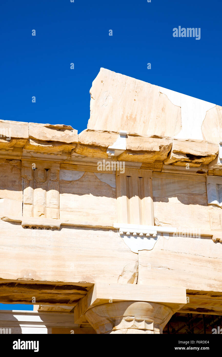 in greece the old architecture and historical place parthenon athens ...
